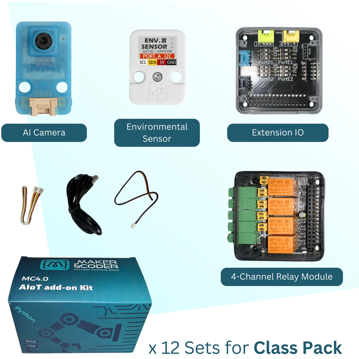 Maker and Coder MC421682275 AIoT Add-On Kit Class Pack from ThinkEDU