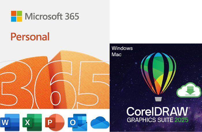 Microsoft 365 Personal with CorelDRAW Graphics Suite (Download)