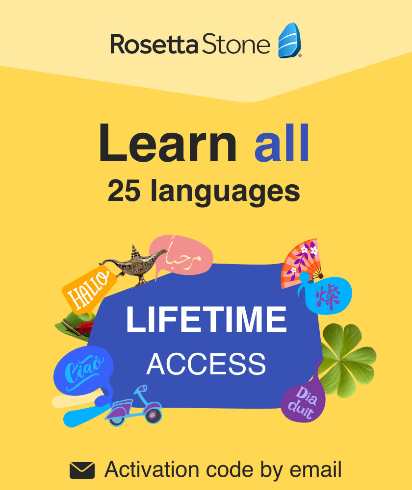 Rosetta Stone Lifetime Subscription UNLIMITED Learn 25 Languages