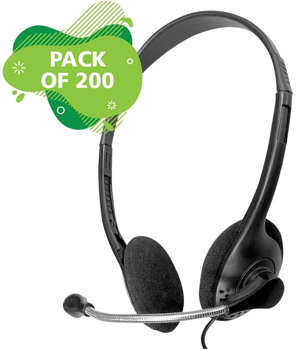 HamiltonBuhl HA2G-P200 Multi-Pack of 200 Personal Headsets with Steel ...