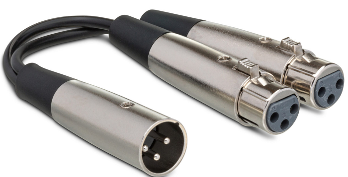 Hosa YXF-101.5 Y Cable Dual XLR3F to XLR3M Adapter Adapter from ThinkEDU
