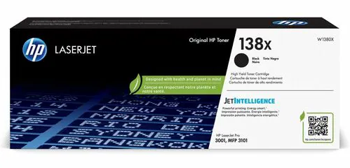 HP W1380X 138X High-Yield Black Toner Cartridge from ThinkEDU