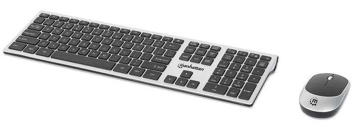 Manhattan 180788 Super Slim Wireless USB Keyboard and Mouse Combo Set ...