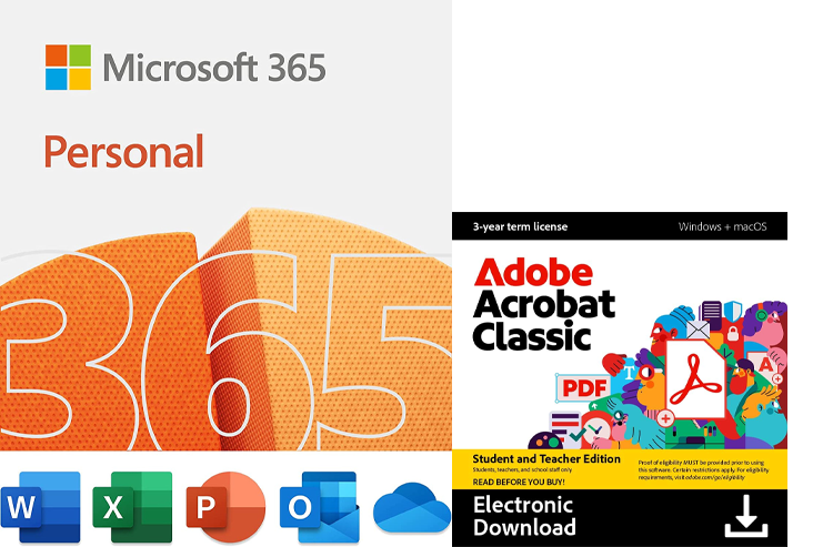 Microsoft 365 Personal with Adobe Acrobat Classic for Mac & Windows (D