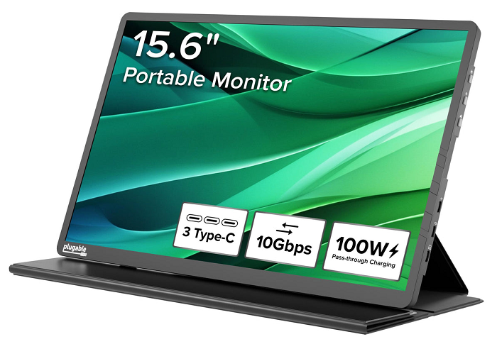 Plugable Technologies USBC-PDMON 15.6" FHD Portable Monitor with ...