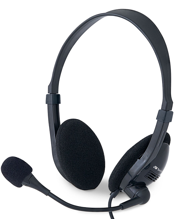 Verbatim 70723 Stereo Headset with Microphone and In-Line Remote from ...