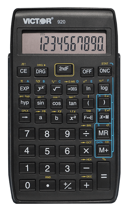 Victor 920 10-Digit Compact Scientific Calculator with Hinged Case 6 ...