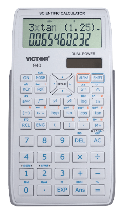 Victor 940 Scientific Calculator with 2 Line Display 3-Pack from ThinkEDU